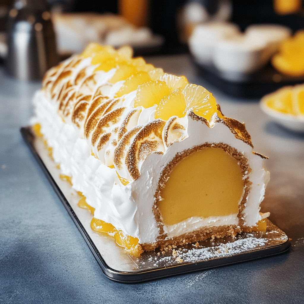 Bûche Citron Meringuée - Recette Traditionelle