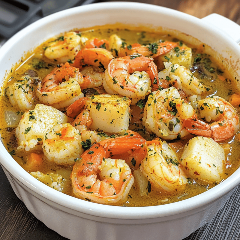 Ragoût cabillaud crevettes - Recette Traditionelle