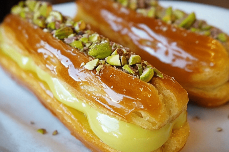 Éclair Orange Pistache - Recette Traditionelle