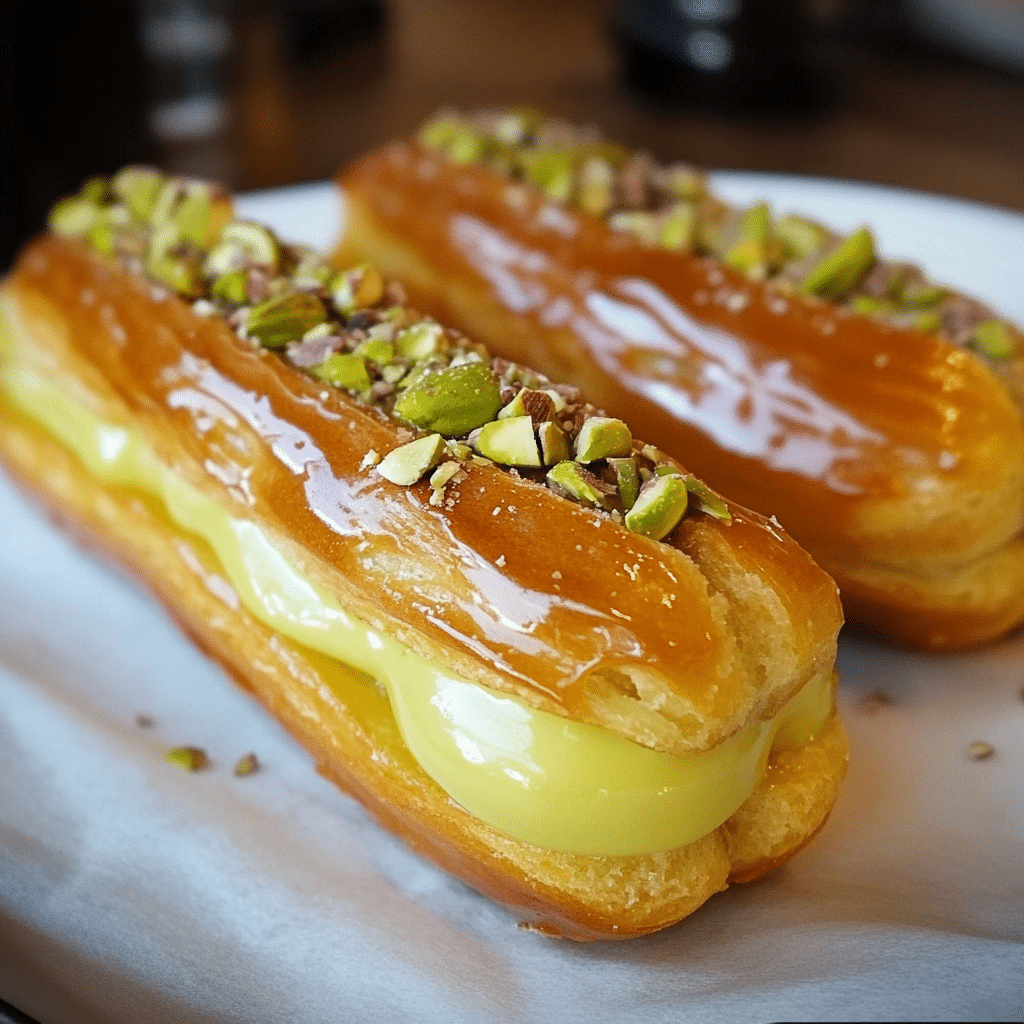 Éclair Orange Pistache - Recette Traditionelle