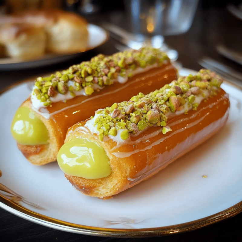Éclair Orange Pistache - Recette Traditionelle